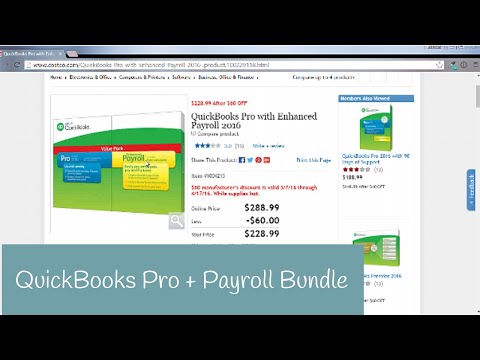 Buying QuickBooks Pro and Enhanced Payroll Bundle at Costco