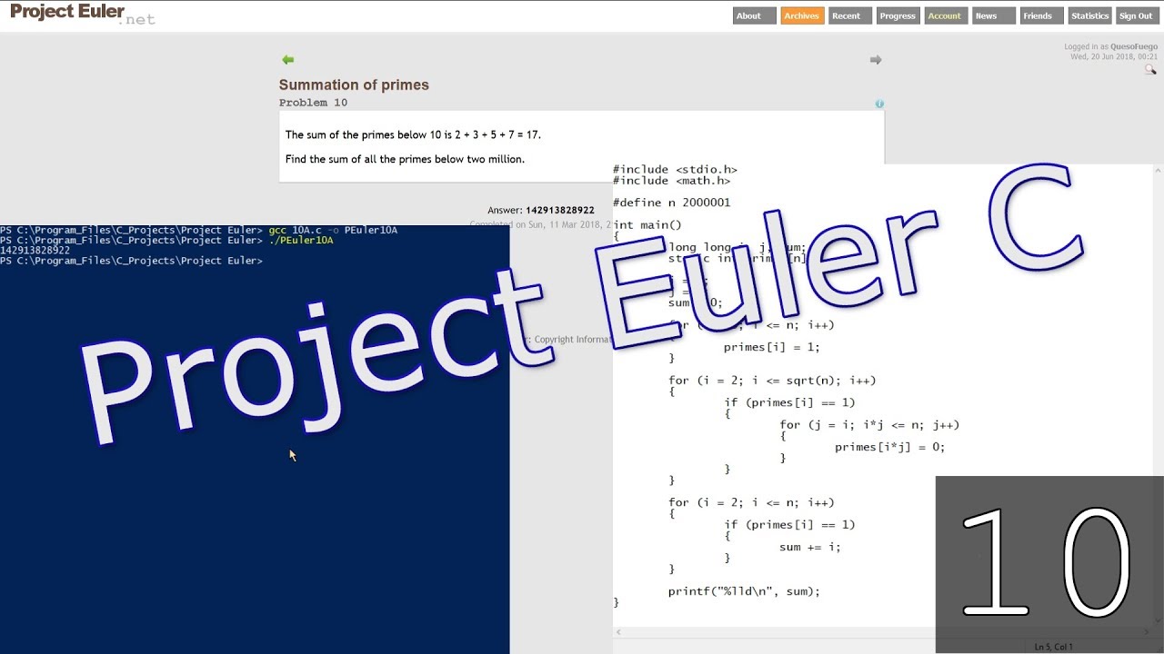 Project Euler in C #10: Summation Of Primes
