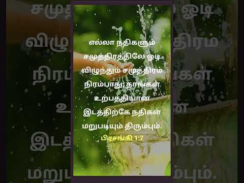 பிரசங்கி 1:7 | ECCLESIASTES 1:7 | இன்றைய இறை வார்த்தை | BIBLE VERSE TODAY |