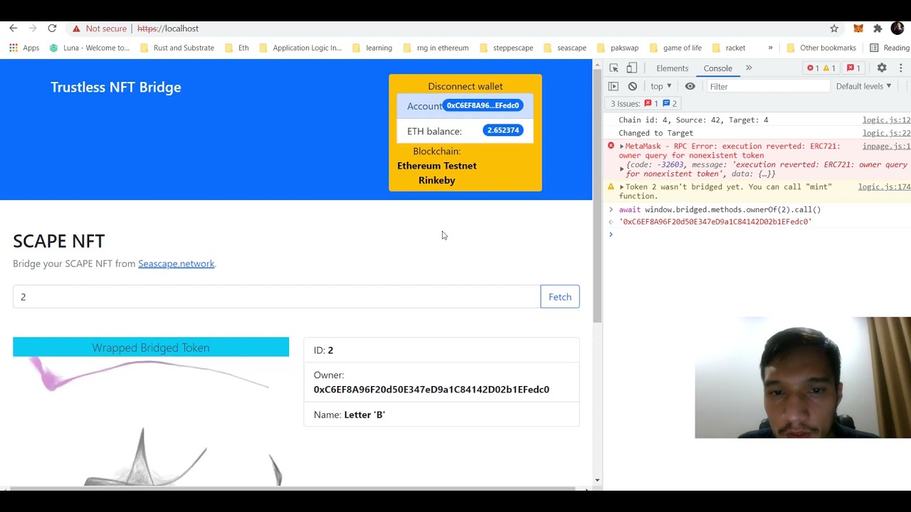 NFT Bridge Demo (Cross-chain NFT transfer)
