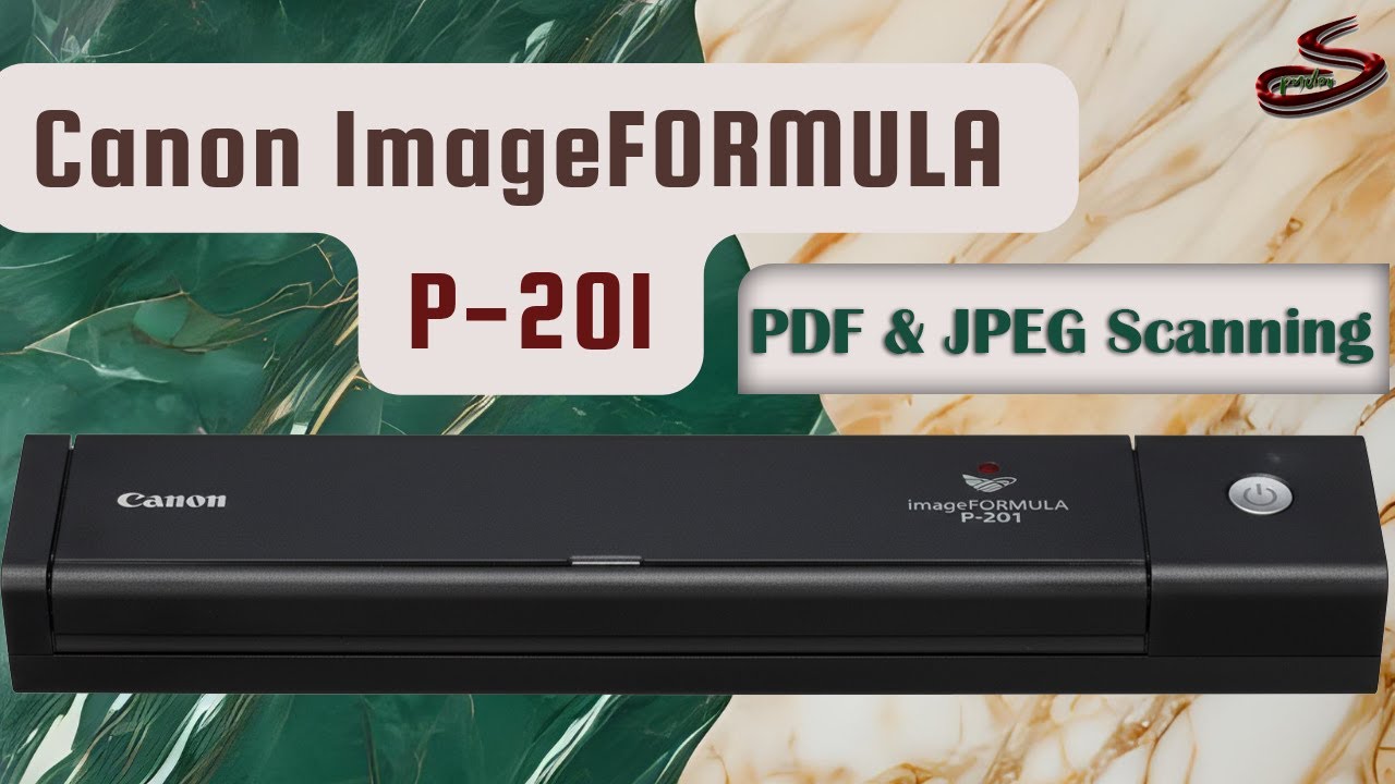 Canon ImageFORMULA P 201 Scanning | PDF | JPEG Settings