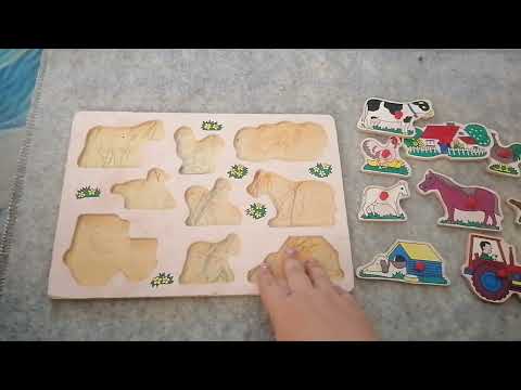 Building a farm peg puzzle for kids