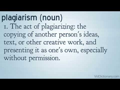 plagiarism - definition