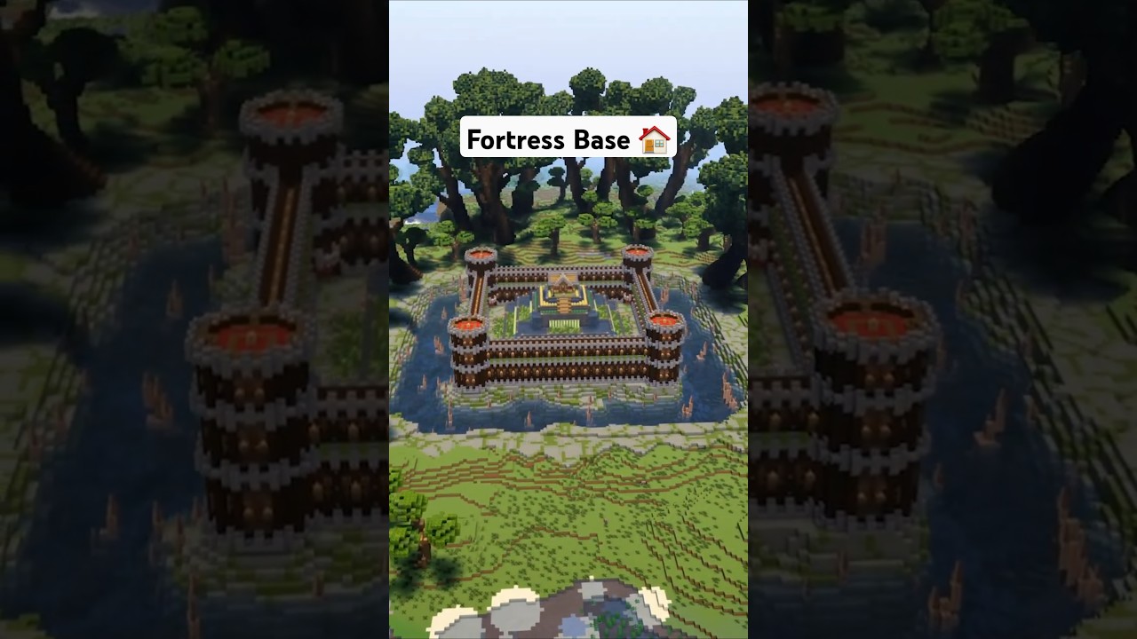 Minecraft Fortress Base Tutorial 🏠 #minecraft