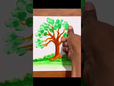 Thumb painting😍 | Thumb painting for kids #shortvideo #shorts