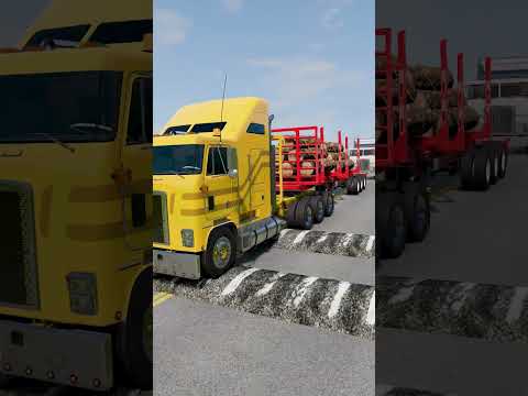 Dumper & Trailer Trucks vs Dual Speedbump