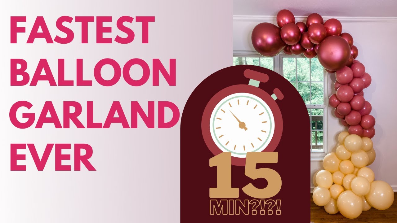 The FASTEST Way to Build a Balloon Garland | Balloon Garland Tutorial | DIY Balloon Garland | How To