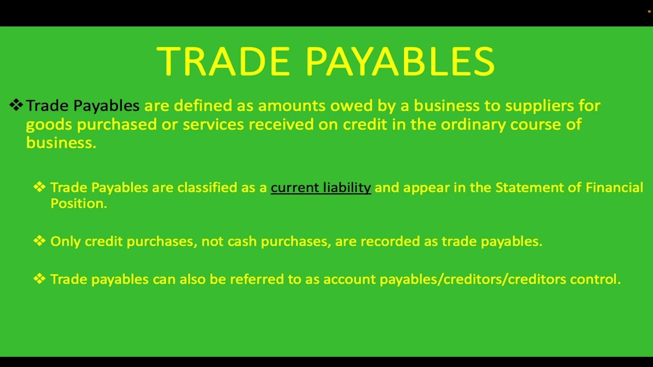Trade Payables Explained