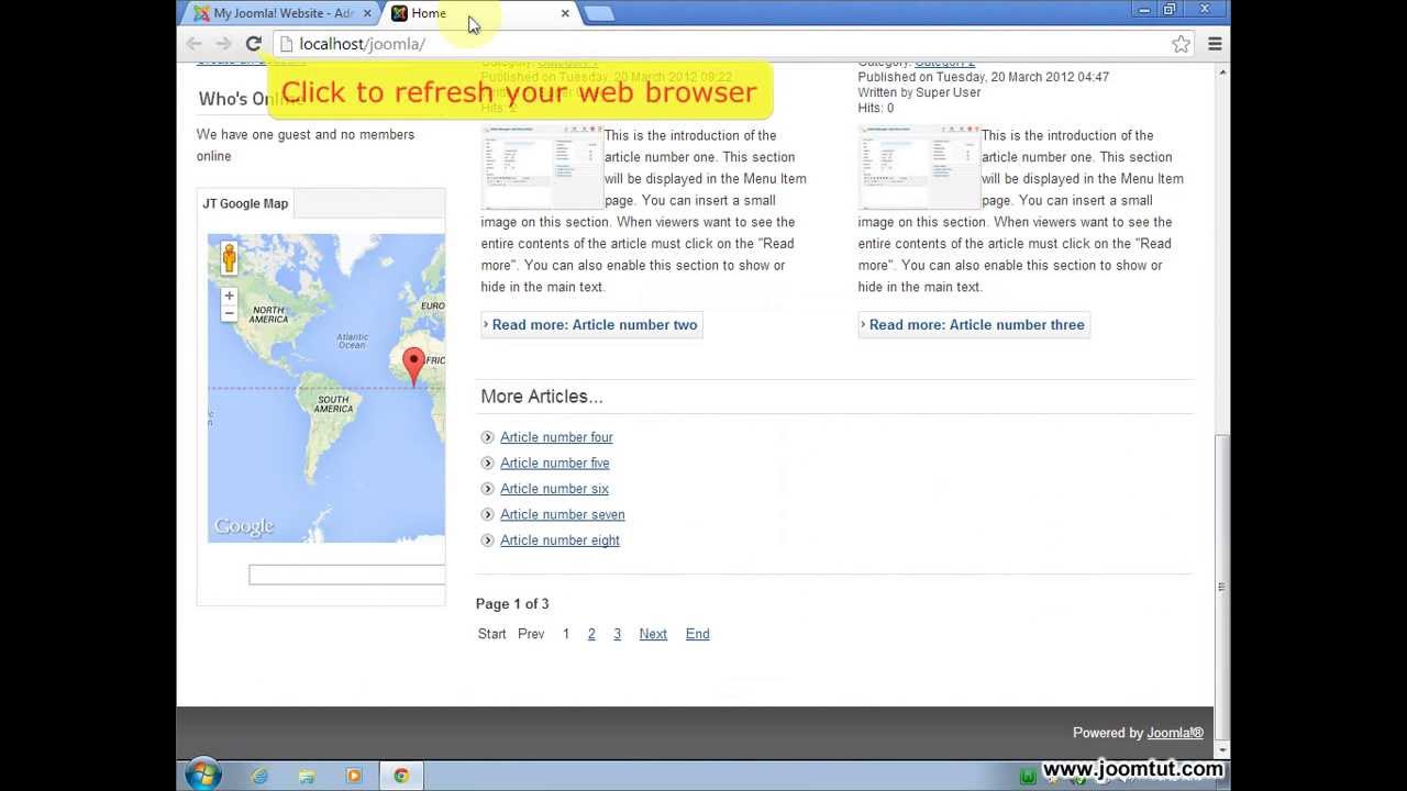 How to install and using module JT Google Map in Joomla! 2.5
