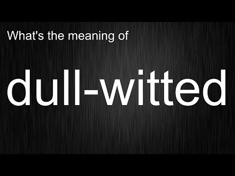 What's the meaning of "dull-witted", How to pronounce dull-witted?