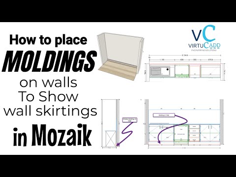 MZ11 How to Show Wall Skirting by molding feature in mozaik VIRTUCADD #mozaikDesign #mozaikLearning