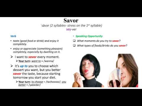 Word of the Day - Savor