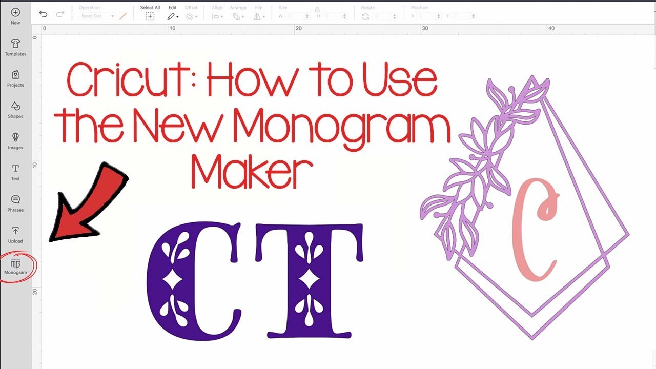 Cricut Tutorial: How to Use the New Monogram Maker in Design Space!