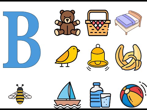 Words That Start with B | Kids Learning Videos| B-words for children