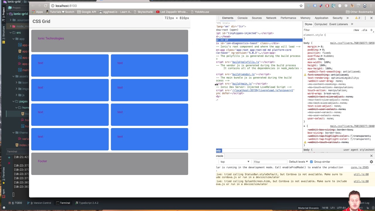 Ionic intro | S02E15 | Ionic responsive grid documentation