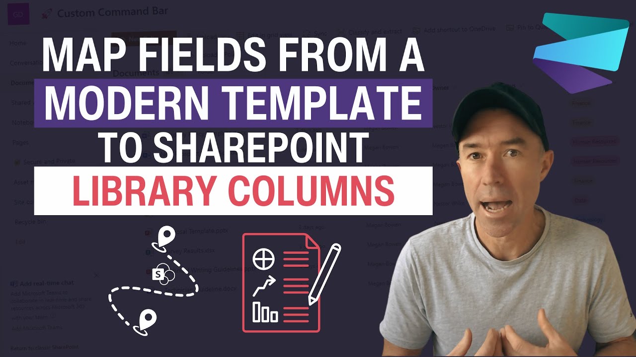 Map fields of a modern template to library columns in Microso...