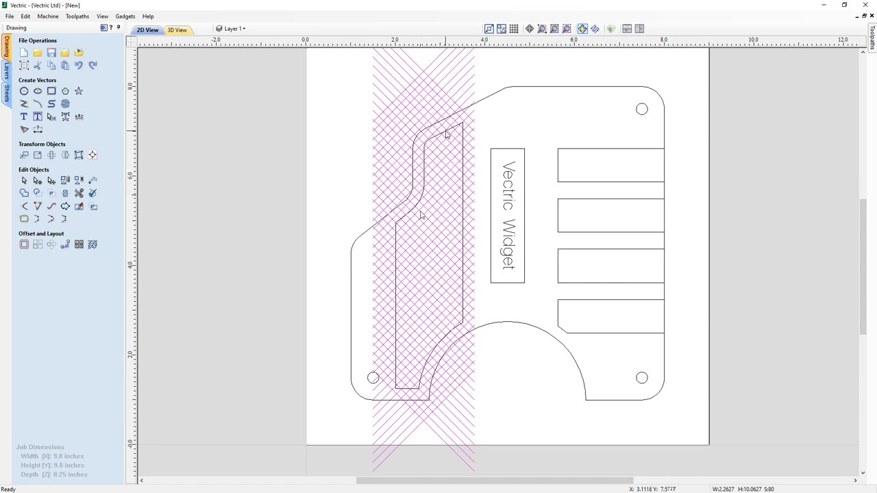 Vectric Widget | Vectric V11 Tutorials