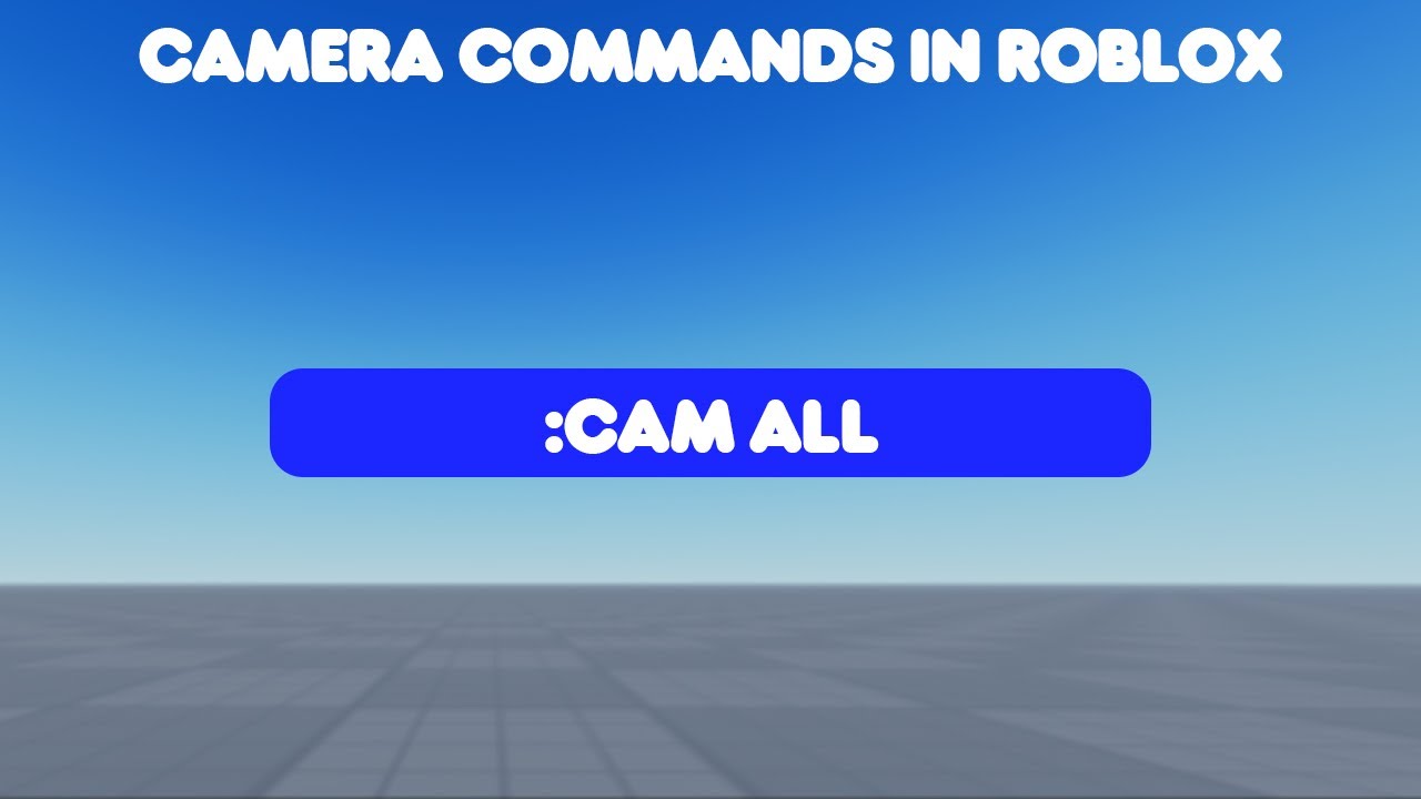 Roblox Tutorial - How to create camera chat commands?