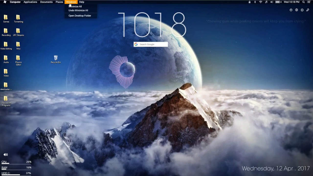 Rainmeter: Simplistic Space