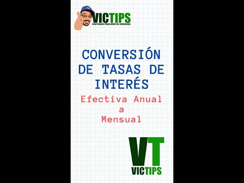 Interés Compuesto | Conversión de Tasas de Interés | Efectiva Anual a Mensual