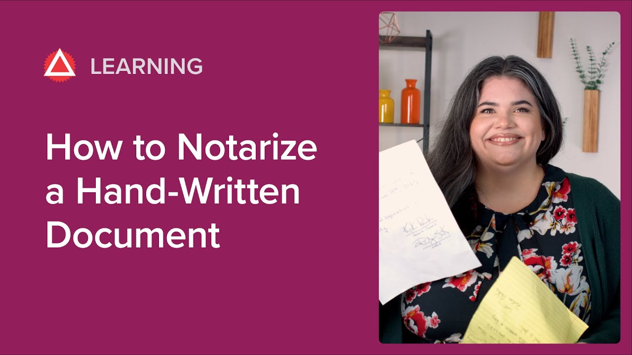 How to Notarize a Handwritten Document