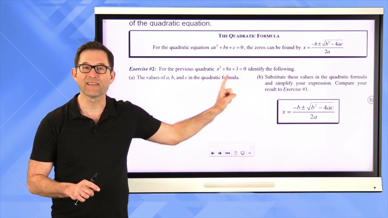 N-Gen Math Algebra I.Unit 9.Lesson 6.The Quadratic Formula