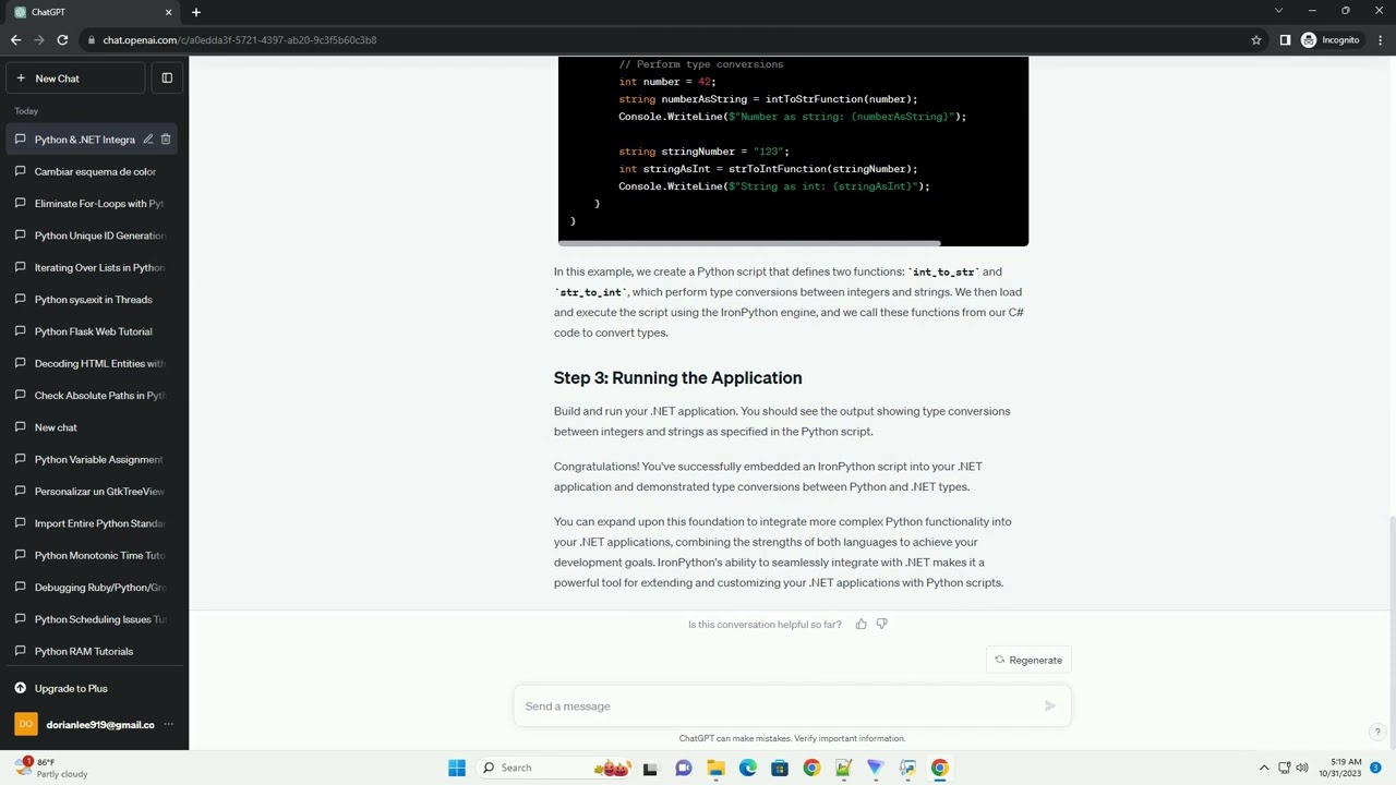 Embedded IronPython scripts and converting types