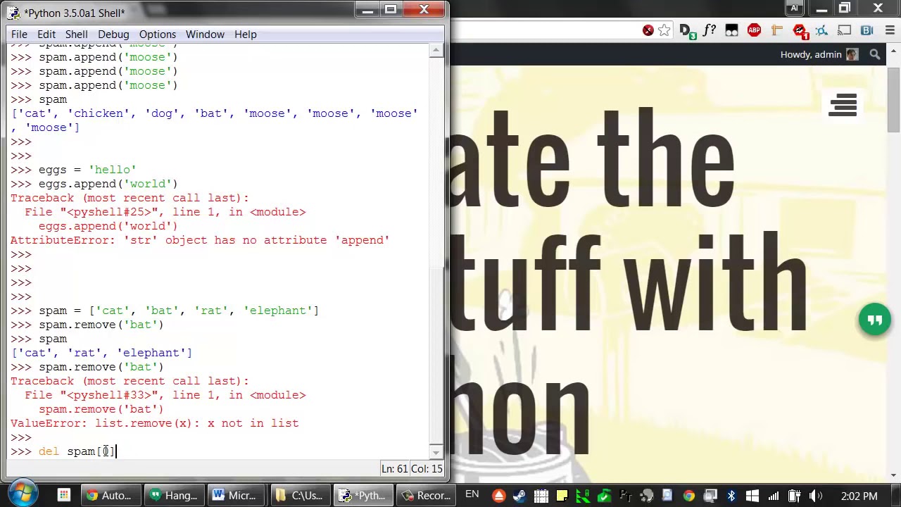 15 Lesson 15   Python Programming AutomAv11785905,P15