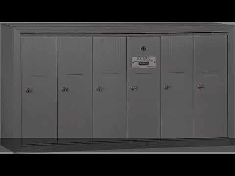 Vertical 6 Door Mailbox for USPS Access Color: Aluminum