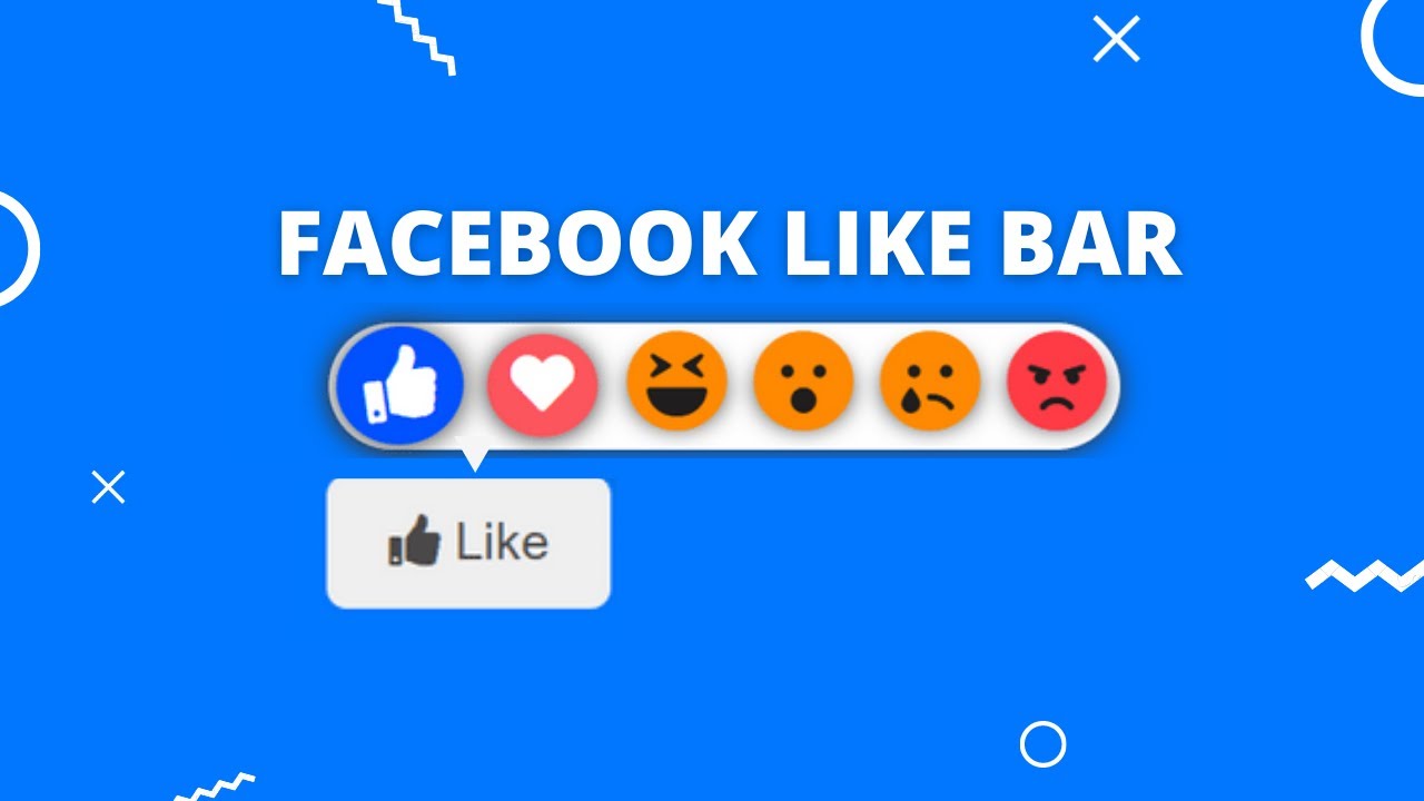 Facebook Reactions/ Like Bar | HTML CSS JS | Speed Code