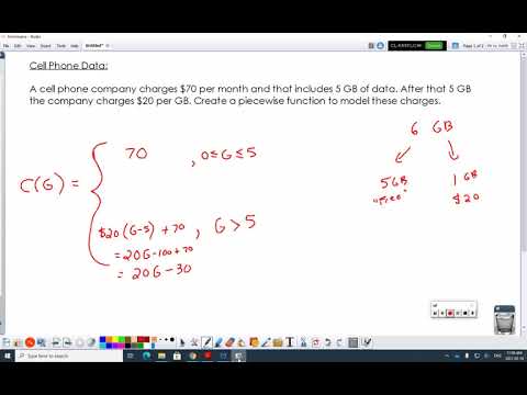Video Lesson - Piecewise Word Problems (Cell Phone & Tax)