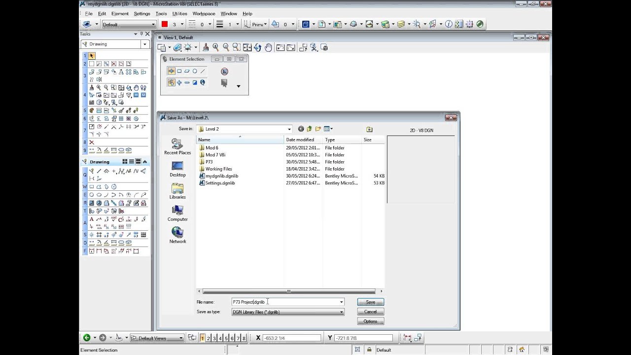 Intermediate Bentley Microstation V8i Tutorial | Starting Project Explorer