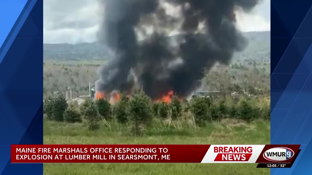 Maine fire officials responding to explosion at lumber mill in Searsmont, Maine