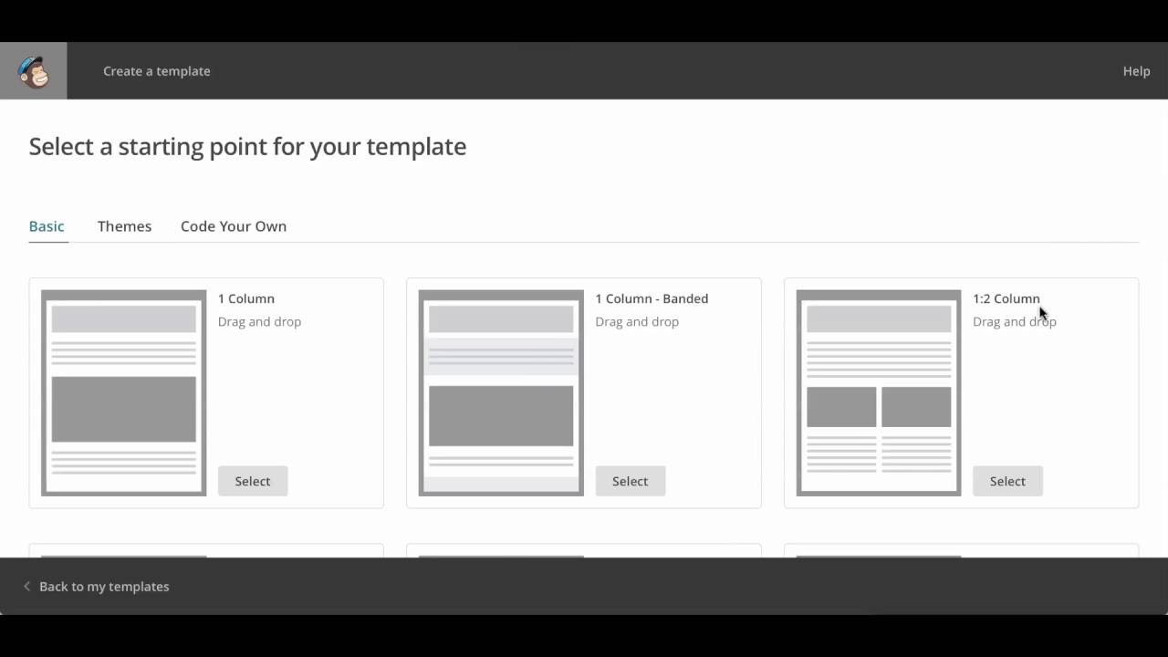 Spark: Upload template (MailChimp)