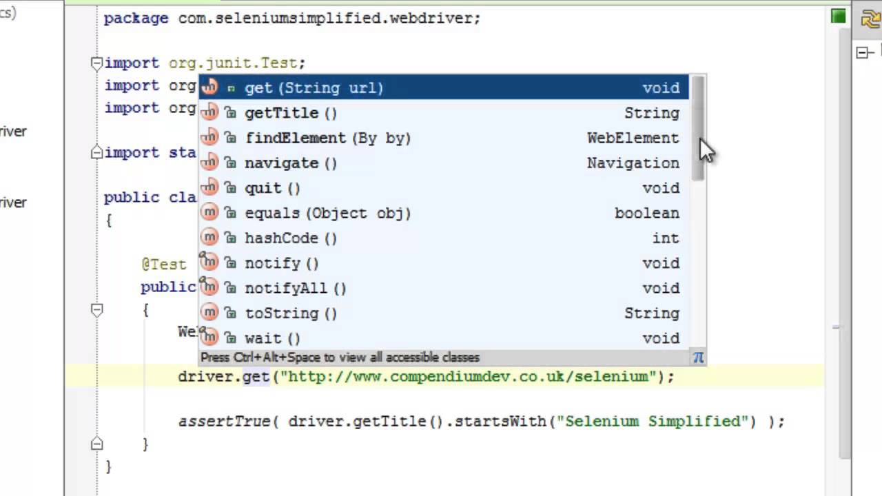 A Simple Selenium WebDriver Test Explored and Explained