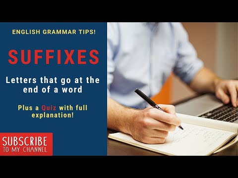 English Grammar: Suffixes "al", "ary", "ic", "er", "or", "ion", "ian" + A quiz and Full explanation!