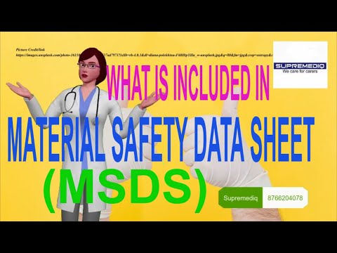 What’s included in a material safety data sheet (MSDS)