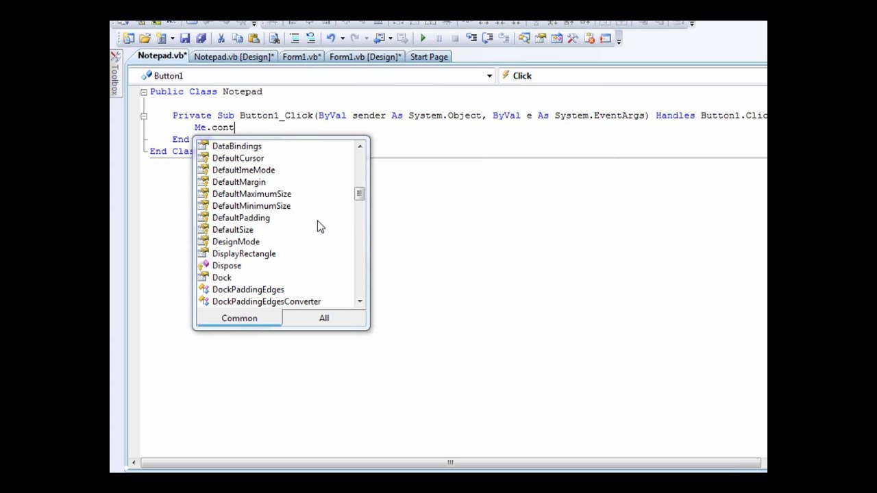 Visual basic 2008/2010 Tutorial - Usercontrol