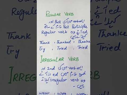 Easy and concept base definition of Regular and Irregular verb