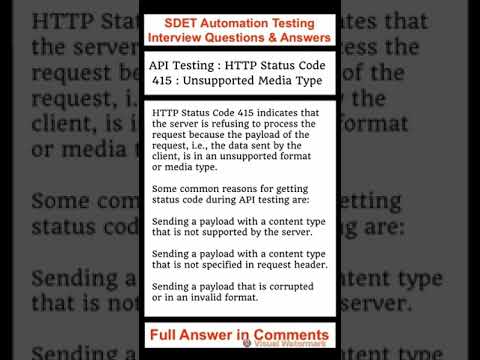 API Testing : HTTP Status Code : 415 : Unsupported Media Type