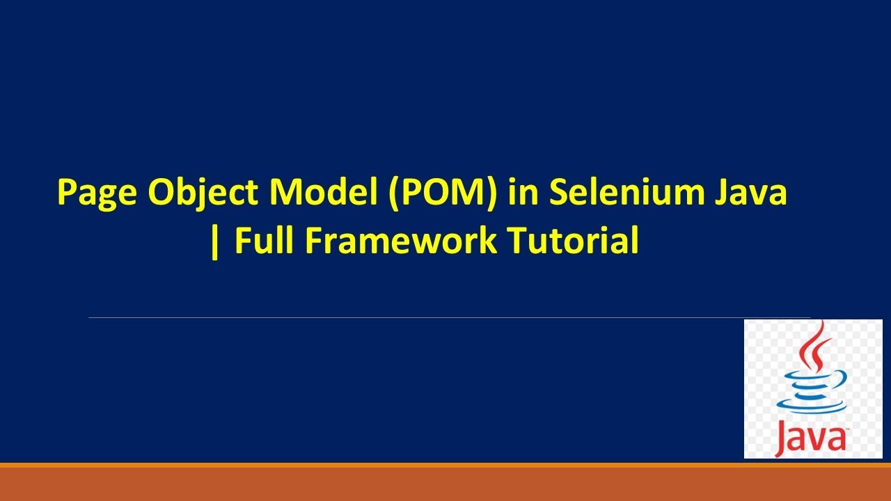 Page Object Model (POM) in Selenium Java | Full Framework Tutorial | #testng #java #selenium