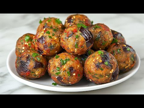 Die Aubergine, die alle verrückt macht! Das beste Auberginenrezept! Auberginen-Fleischbällchen