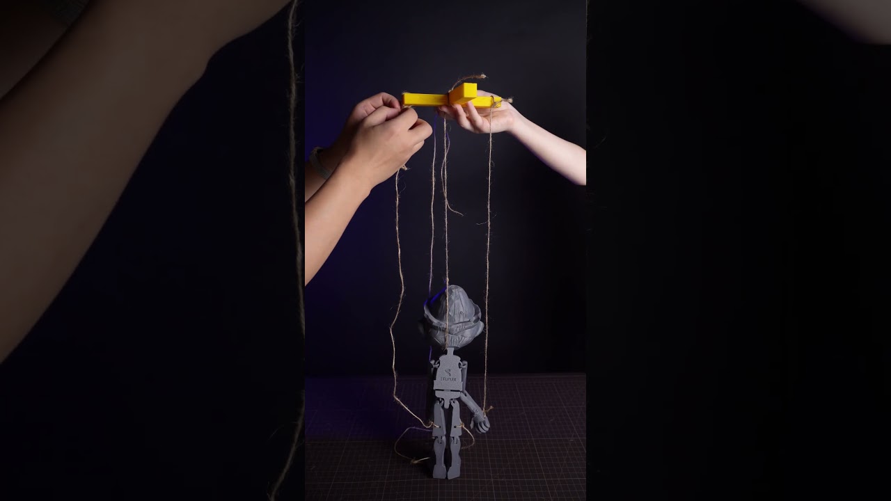 3D printed Pinocchio Marionette! #shorts #3dprinting #pinocchio #marionette #bambulab #diy #toys