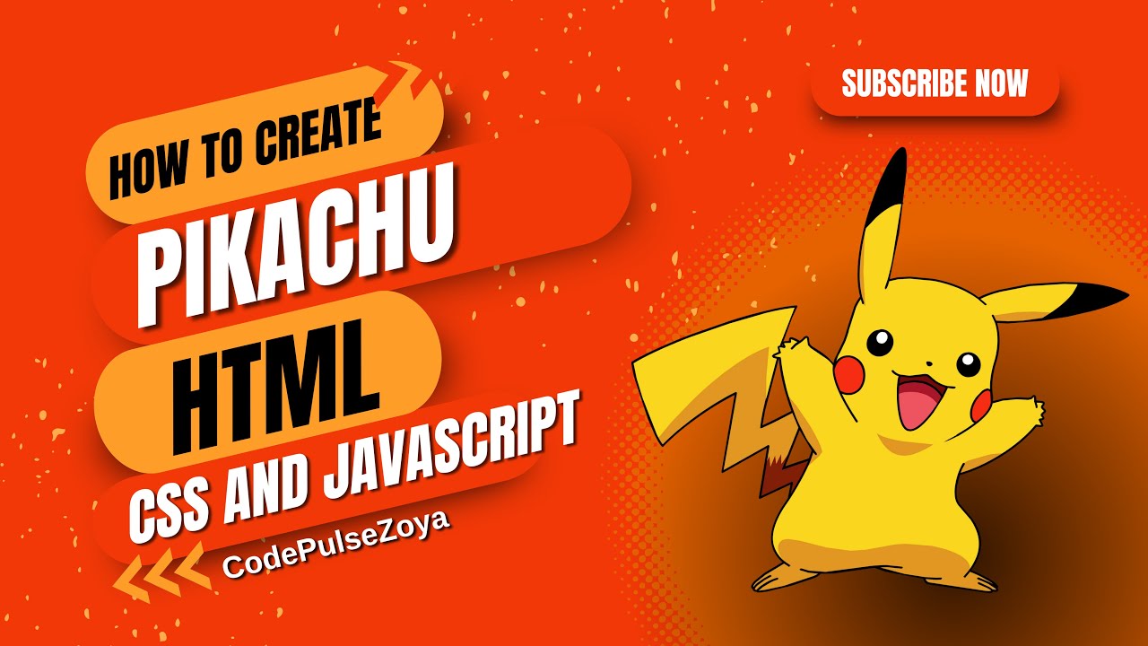 Creating Pikachu | HTML CSS & JavaScript#pikachu #coding