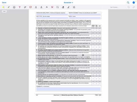 How to Complete an MEWP Checklist