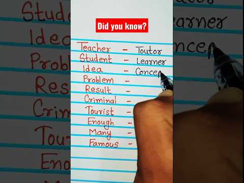 Did you know these synonyms? #synonyms#englishsynonyms#synonymsinenglish