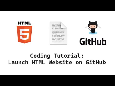 Launch HTML Website on GitHub in 10 Minutes (with HTML coding tutorial)
