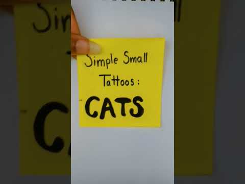 Simple small tattoo ideas for cats😽🧶#tattoo #tattooideas #cattattoo #tattooart #catlover #cats #diy