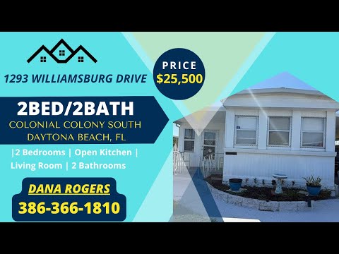 🏡 Move-In Ready 2 Bed, 2 Bath Home in Colonial Colony South – Daytona Beach! Under 30k!