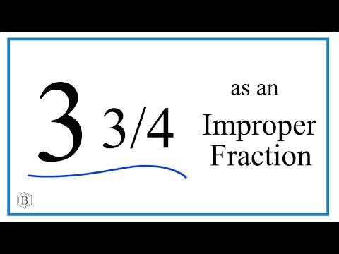 Write the Mixed Number 3 3/4 as an Improper Fraction